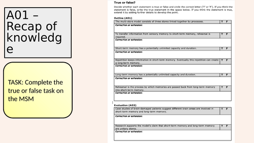 Edexcel GCSE 9 - 1 Psychology - Memory - Peterson and Peterson study ... Edexcel GCSE 9 - 1 Psychology - Memory - Peterson and Peterson study ...