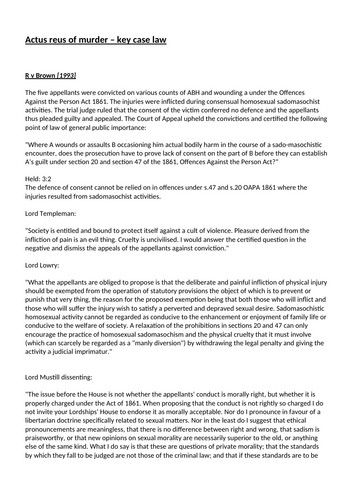 Murder | Teaching Resources