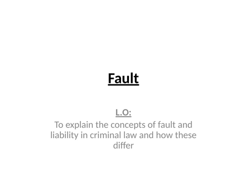 Fault | Teaching Resources