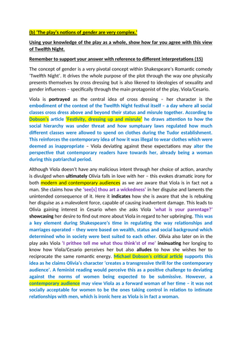 OCR English Literature - Twelfth Night | Teaching Resources