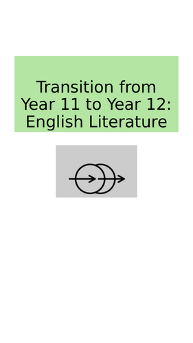 A Level English Literature Transition Work KS4 to KS5 Specification B ...