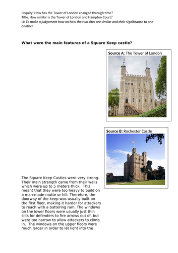 Tower of London - OCR Site Study - Similarities and Differences ...