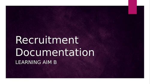 BTEC Business Unit 8 Recruitment and Selection Learning Aim B & C ... BTEC Business Unit 8 Recruitment and Selection Learning Aim B & C ...