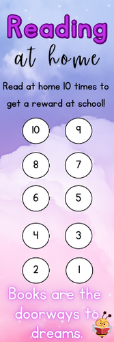 Reading at Home Reward Bookmarks (9 designs) | Teaching Resources