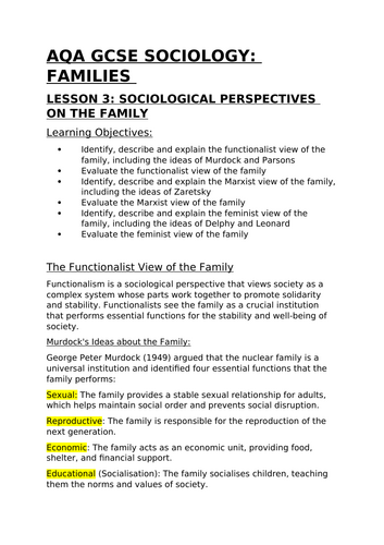 Secondary sociology resources
