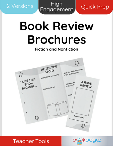 Book Review Brochures for Fiction & Nonfiction | Teaching Resources