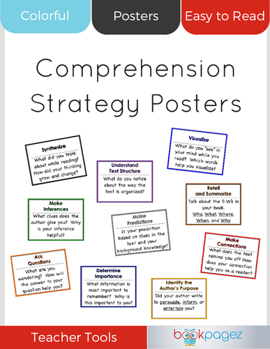 Reading Comprehension Strategy Posters / Anchor Charts | Teaching Resources