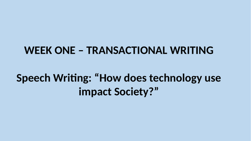 English Language Gcse Section B Speech Writing Teaching Resources