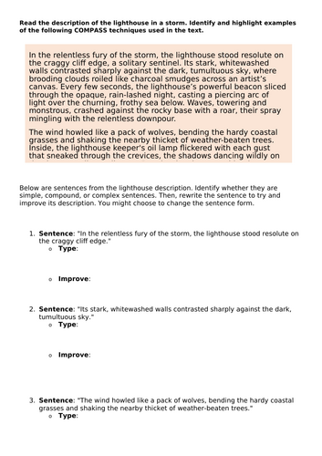 Descriptive writing AO5 and AO6 year 9 DiRT Lesson | Teaching Resources