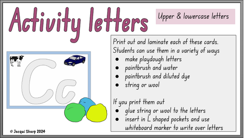 Uppercase & Lowercase Activity letters | Teaching Resources
