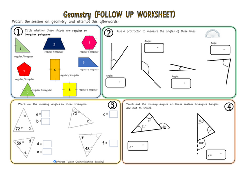 Polygons Shape Geometry (Year 5 / Year 6) Worksheet | Teaching Resources