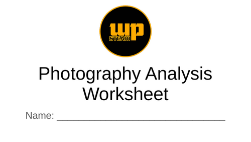 Comprehensive Photography Lesson Plan with Photo Analysis Worksheet ...