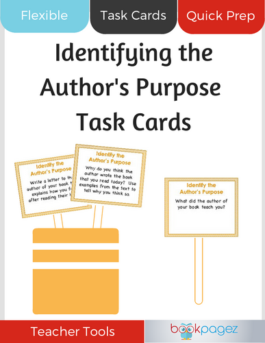 Identifying the Author's Purpose Task Cards | Teaching Resources
