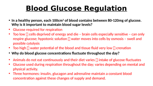 A-Level AQA Biology - Blood Glucose Regulation | Teaching Resources A-Level AQA Biology - Blood Glucose Regulation | Teaching Resources