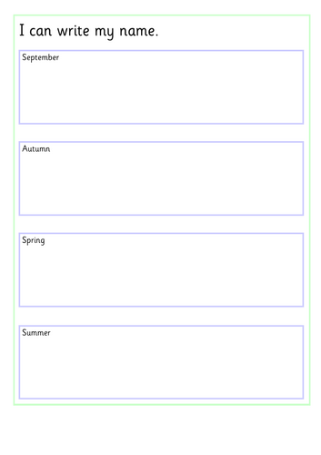 I Can Write My Name (Reception) | Teaching Resources