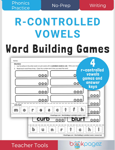 Word Building Games: R-Controlled Vowels | Teaching Resources