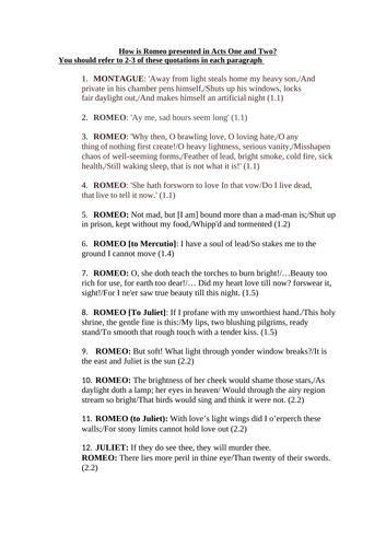 Romeo and Juliet | Teaching Resources