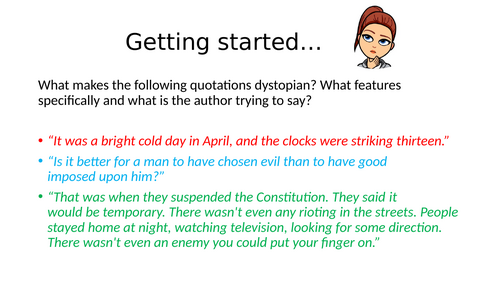 1984, George Orwell. Lesson 1. | Teaching Resources