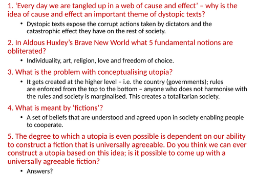 1984, George Orwell - Lesson 3 | Teaching Resources