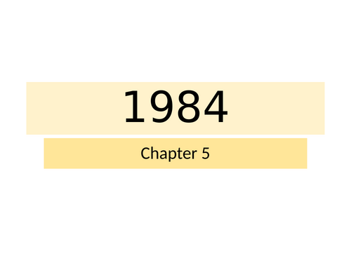 1984, George Orwell - Lesson 8 Syme | Teaching Resources