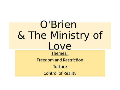 1984, George Orwell Lesson 12 Room 101 | Teaching Resources