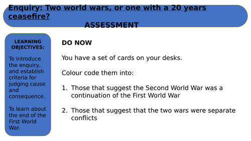 KEY STAGE 3 INTERNATIONAL RELATIONS ENQUIRY LESSONS 11 AND 12 ...