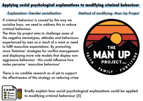 Comp 3 - applying social psychological explanations to modifying crime ...