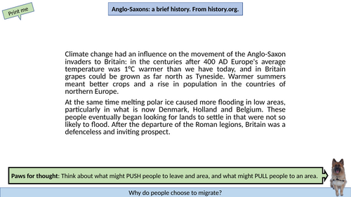 Anglo-Saxon migration to Britain (2 lessons) | Teaching Resources