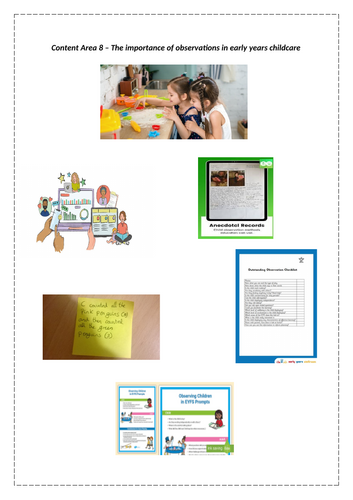 Content Area 8 -Level 1/2 Tech Award in Child Dev and Care in Early ...