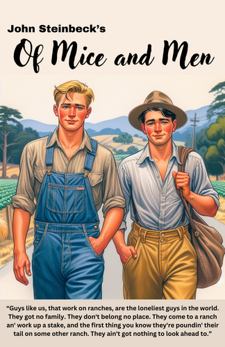 John Steinbeck's Of Mice and Men 11X17 Poster with quote | Teaching ...