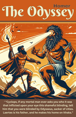 The Odyssey by Homer 11X17 Poster with Cyclops quote | Teaching Resources