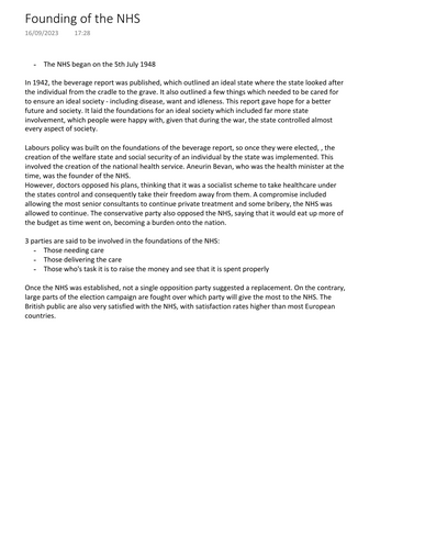 Medicine Interview General Nhs Knowledge Summary Sheets Teaching Resources 