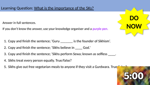 5Ks, Sikhism | Teaching Resources