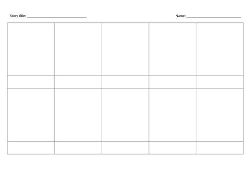 Storyboard template | Teaching Resources