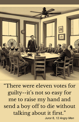 12 Angry Men Poster 11X17 with quote | Teaching Resources