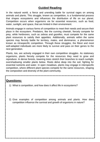 Competition KS3 | Teaching Resources