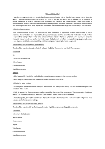 Unit 2B: Undertake calorimetry to study cooling curves. | Teaching Resources