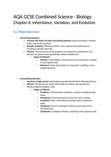 Inheritance, Variation, and Evolution Revision | Teaching Resources Inheritance, Variation, and Evolution Revision | Teaching Resources