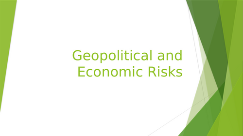 IB Geography Global Risks and Resillience | Teaching Resources