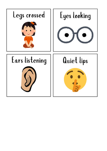 Super Sitting Visuals | Teaching Resources