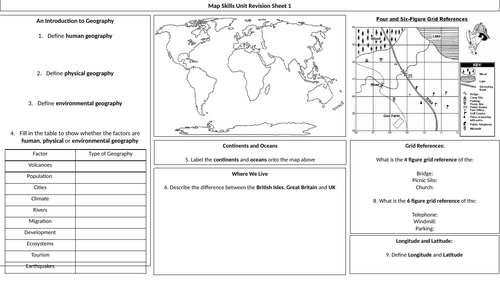 KS3 Geography Map Skills Unit of Work | Teaching Resources