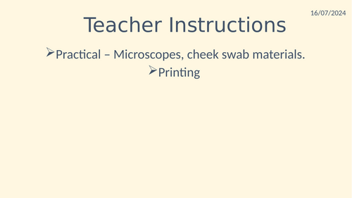 KS3 lesson on making cheek cell slides - Edexcel | Teaching Resources