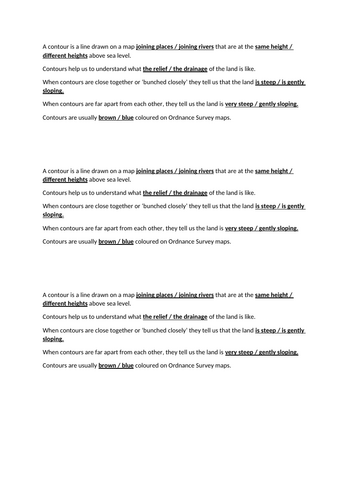 Fantastic Places, Lesson 5 - Contours | Teaching Resources