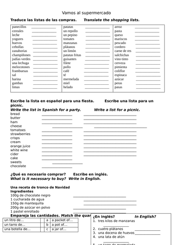 Vamos al supermercado | Teaching Resources