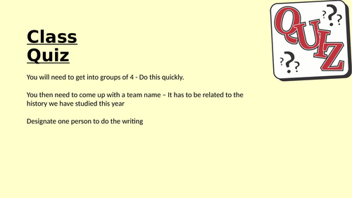 Year 7 End of Year Quiz | Teaching Resources