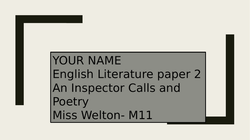 An Inspector Calls full scheme of work | Teaching Resources