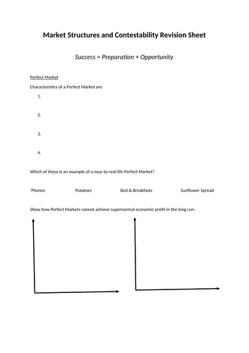 Economics A-Level Theme 3 Worksheets | Teaching Resources