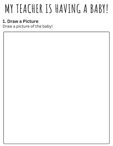 my teacher is having a baby worksheet - printable your teacher is ...