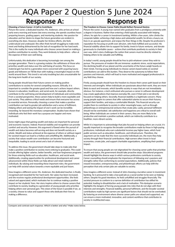 AQA Language Paper 2 June 2024 Model Answers | Teaching Resources AQA Language Paper 2 June 2024 Model Answers | Teaching Resources