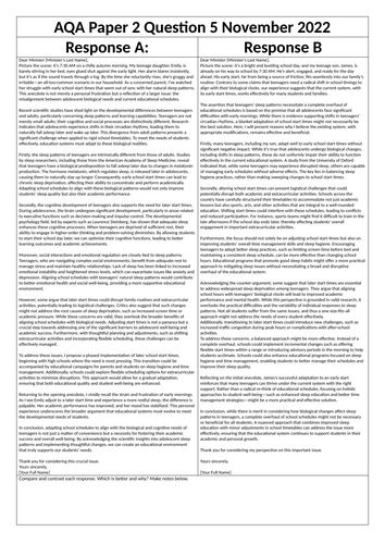 AQA Language Paper 2 Question 5 November 2022 Sleep and Sleeplessness ...